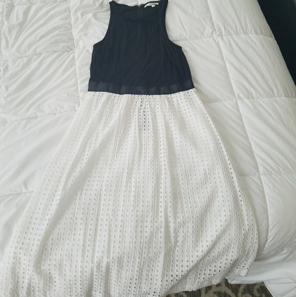 Dresses | Black And White Below The Knee Heidi Weisel Dress | Poshmark